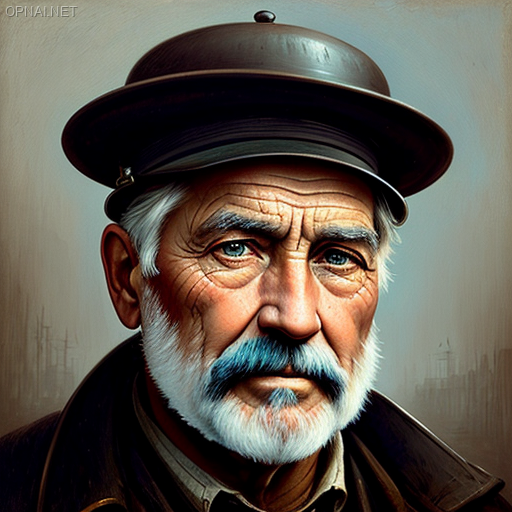 a portrait of an old coal miner in 19th century, beautiful painting ...